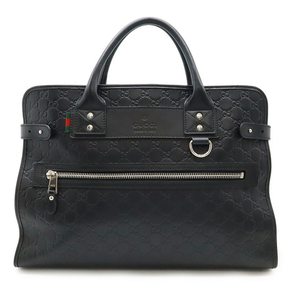 Gucci | Bags | Gucci Guccissima Web Loop Business Bag Briefcase Black ...
